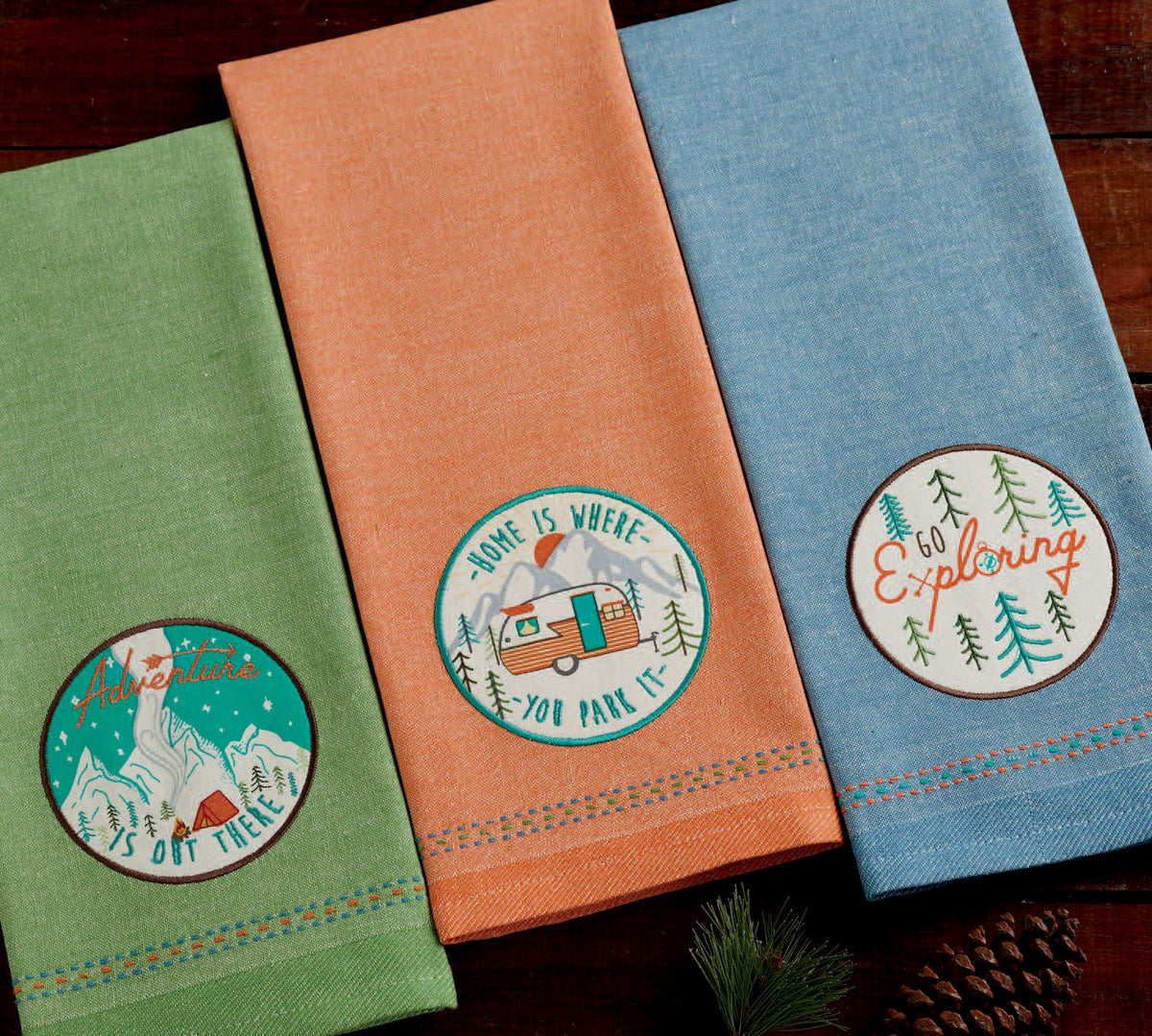 Go Exploring Embellished Dishtowel – DII Home Store